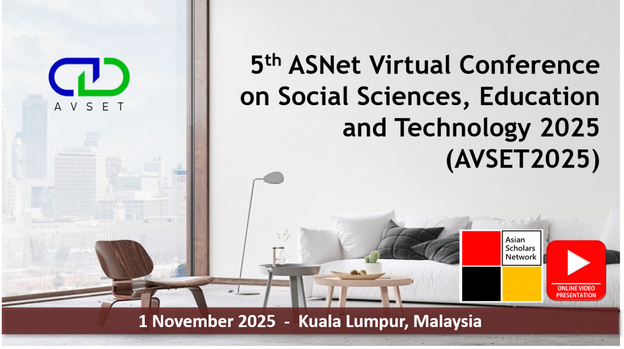 5th ASNet Virtual Conference on Social Sciences, Education and ...